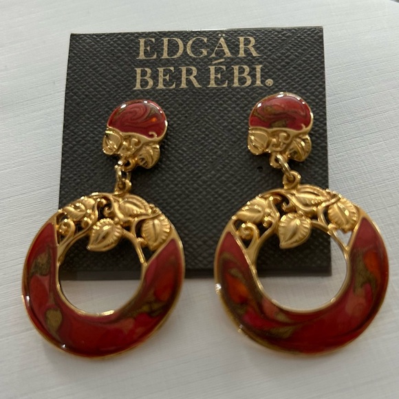 Edgar Berebi | Jewelry | Edgar Berebi Vintage 8s Red Enamel Dangle Drop ...